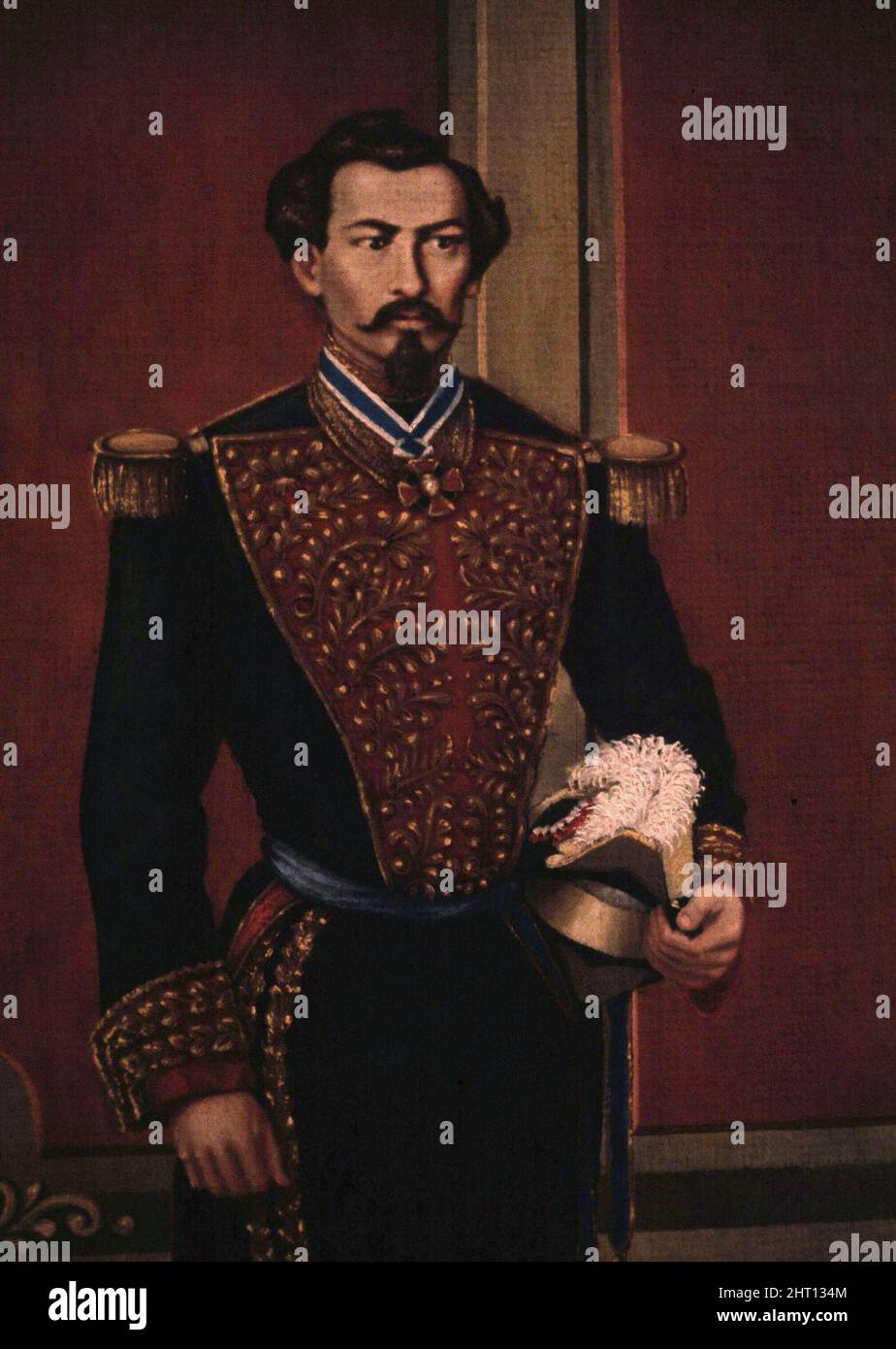 MIRAMON , MIGUEL. GENERAL Y POLITICO MEXICANO.1832 - 1867. OLEO ANONIMO ...