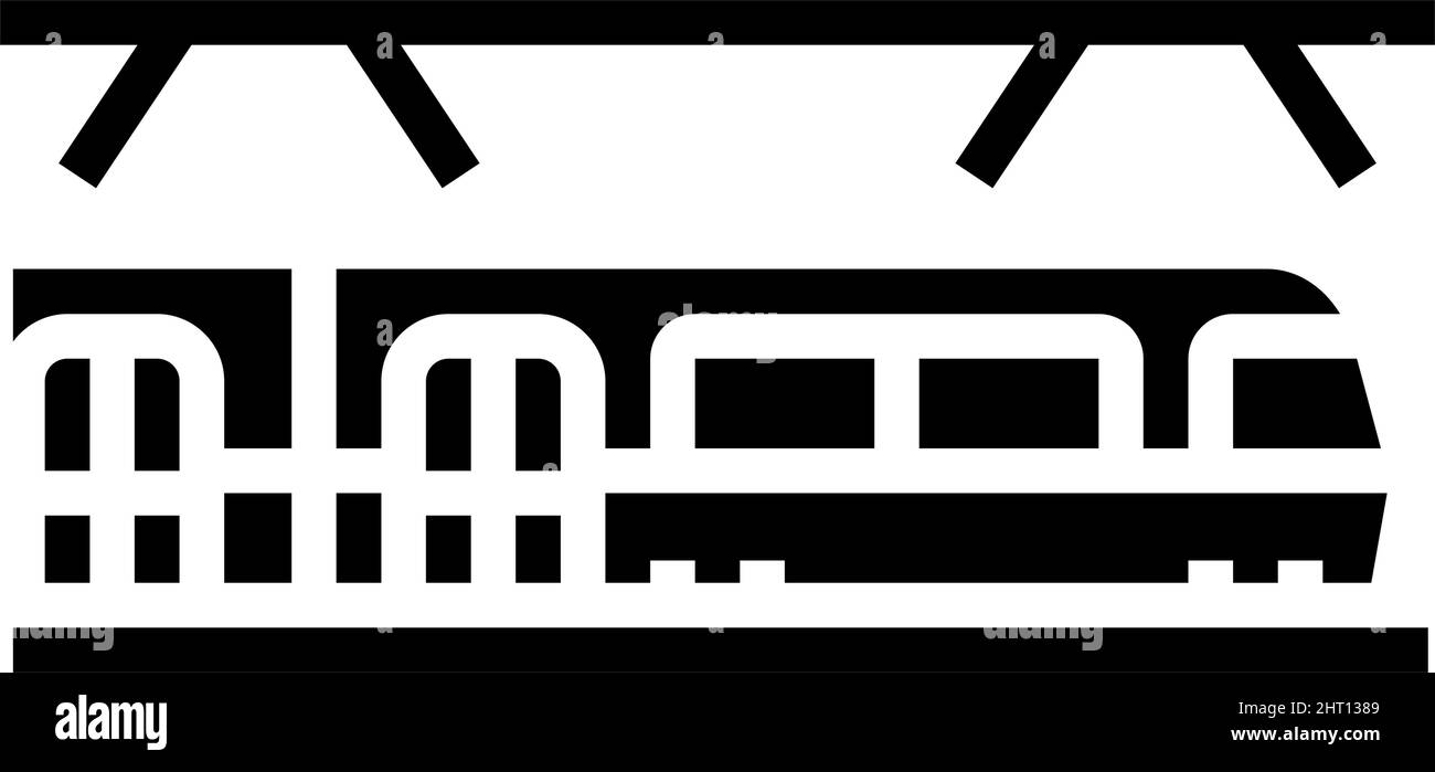 subway metro transport glyph icon vector illustration Stock Vector ...