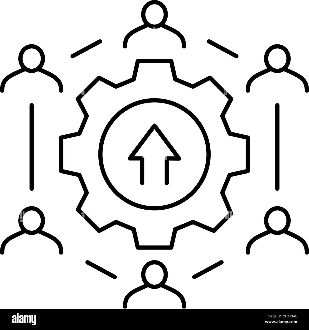 social development line icon vector illustration Stock Vector Image ...