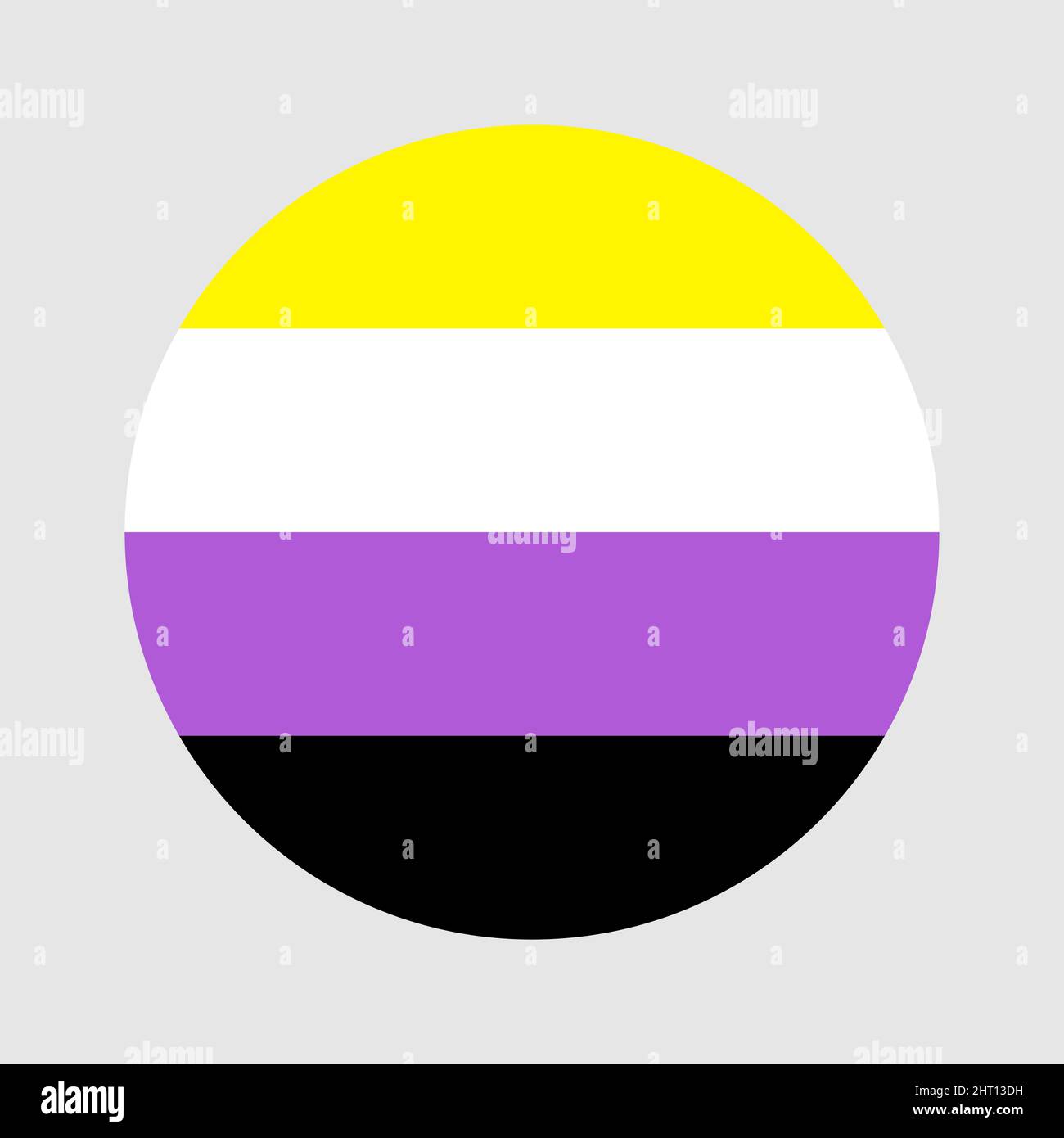 Nonbinary flag circle icon on white background Stock Vector Image & Art - Alamy
