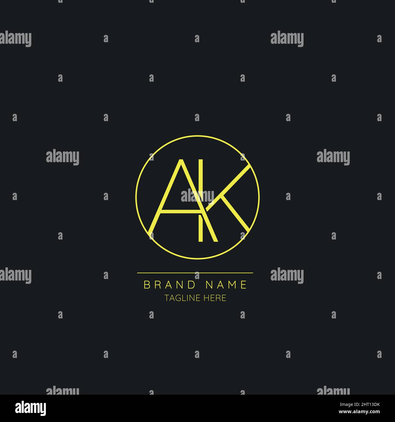 Letter AK Logo Design Vector Template Stock Vector Image & Art - Alamy