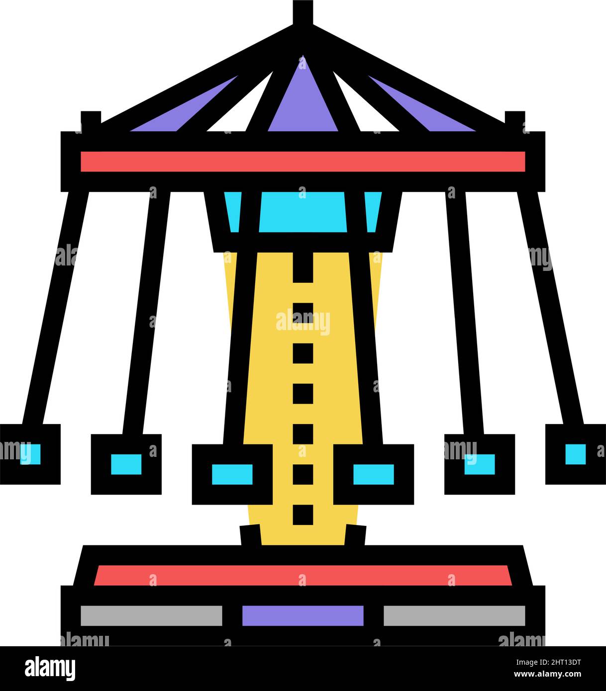 swing carousel color icon vector illustration Stock Vector Image & Art ...