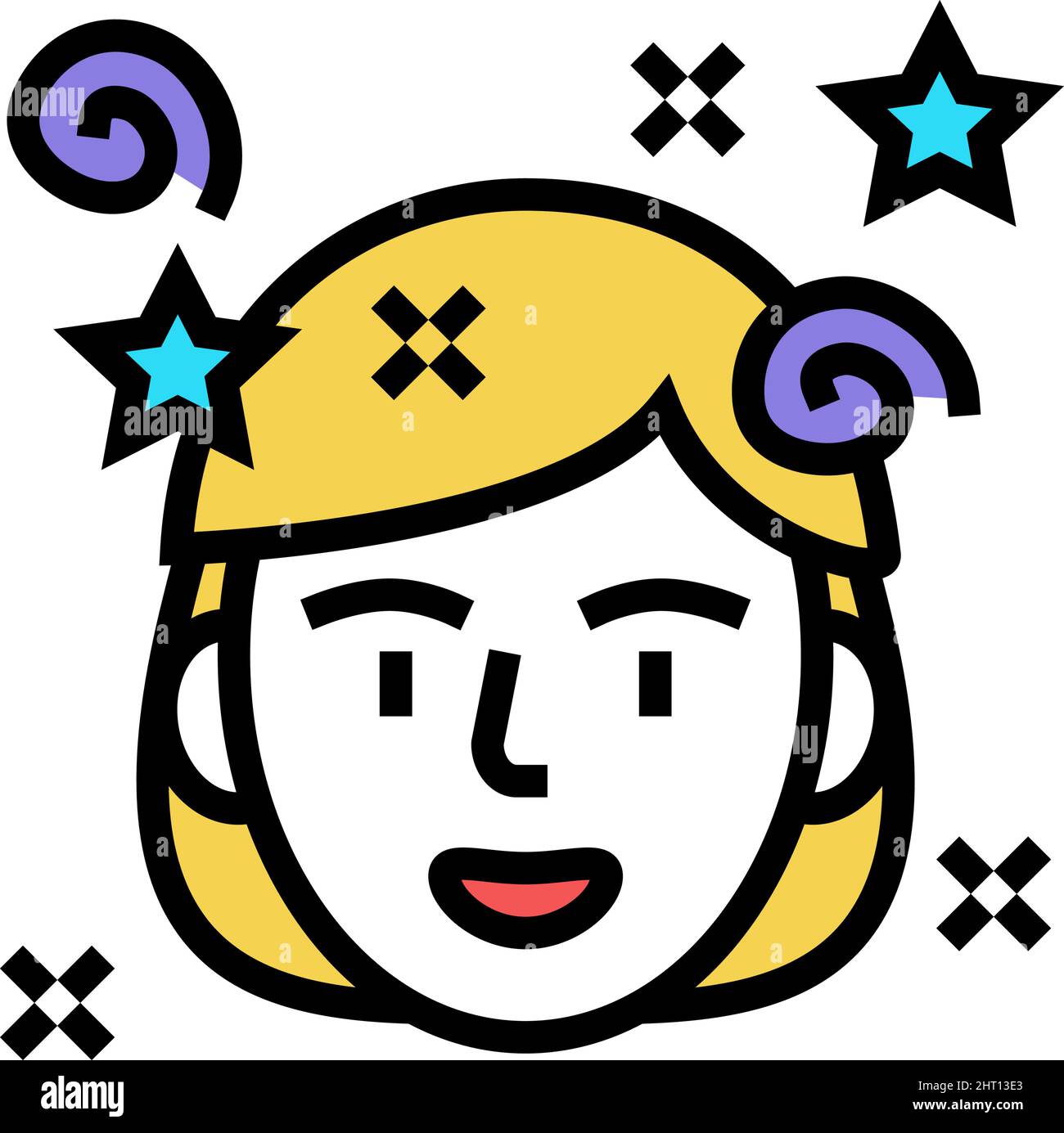 fun mood color icon vector illustration Stock Vector Image & Art - Alamy