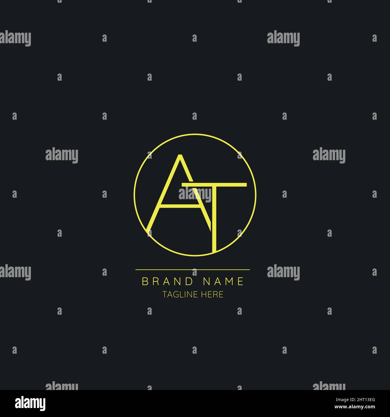 Letter AT Logo Design Vector Template Stock Vector Image & Art - Alamy