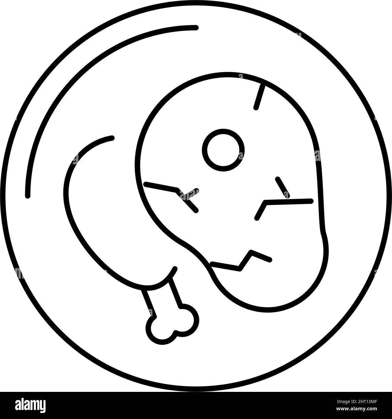 meat department store line icon vector illustration Stock Vector Image ...