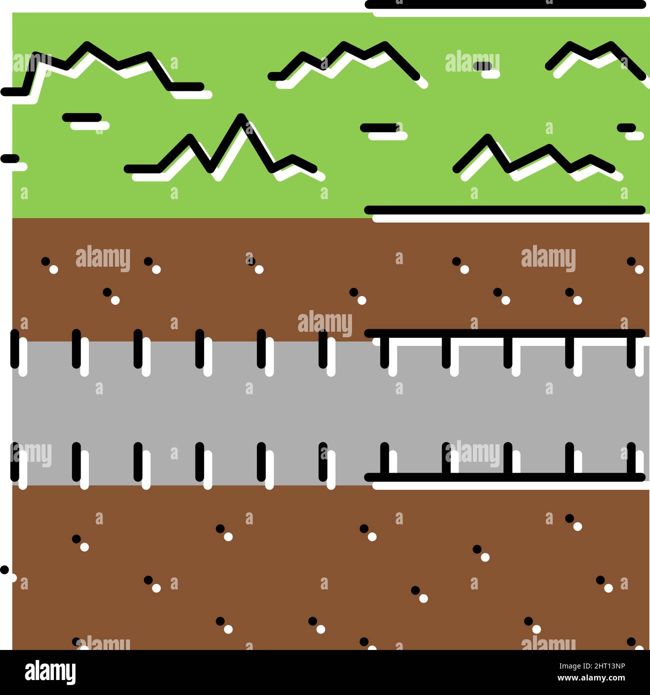 underground drainage system color icon vector illustration Stock Vector ...