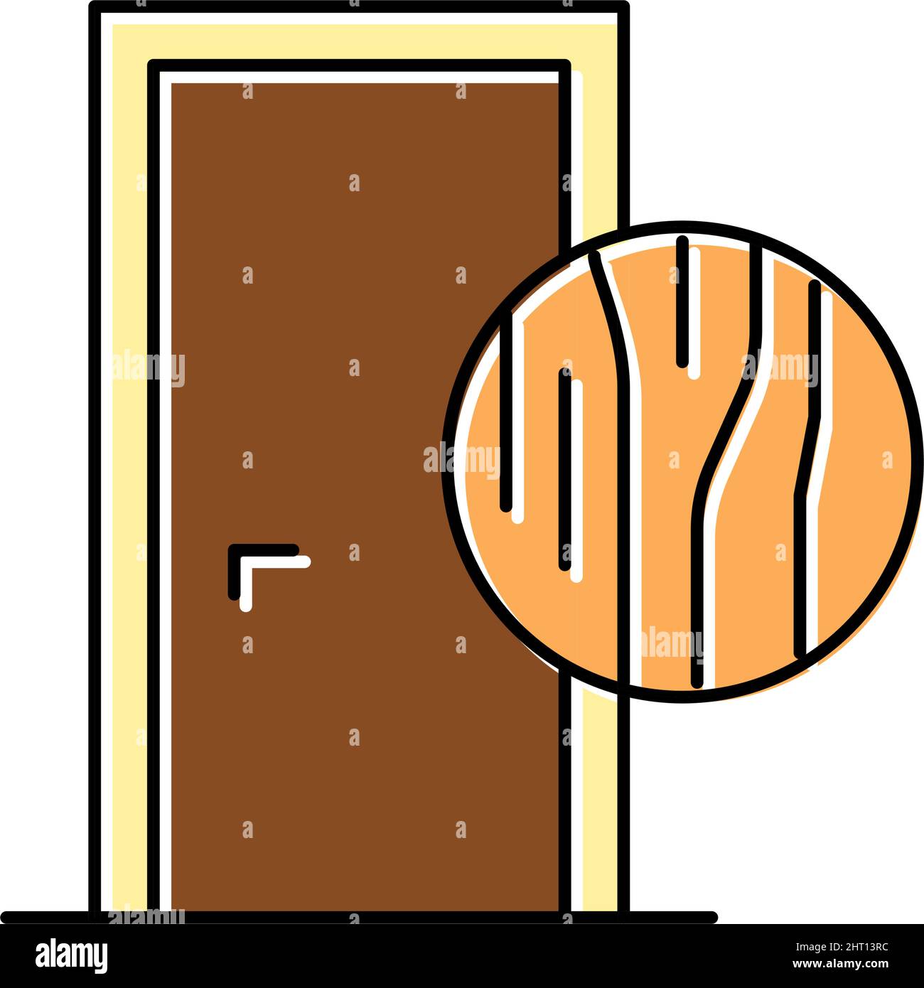 wooden door color icon vector illustration Stock Vector Image & Art - Alamy