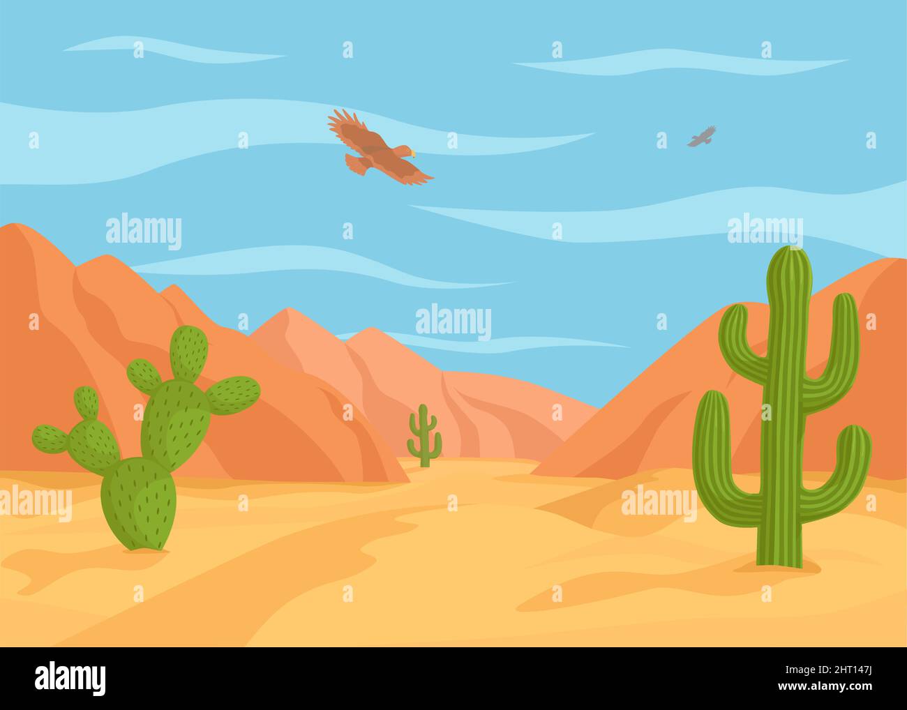 Cartoon desert landscape wild west hi-res stock photography and images ...