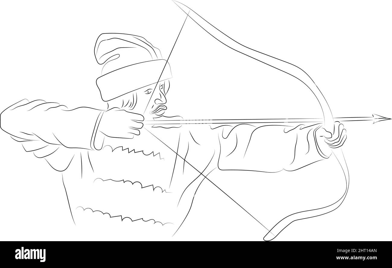 Stylized vector drawing drawn with strokes of lines of different ...