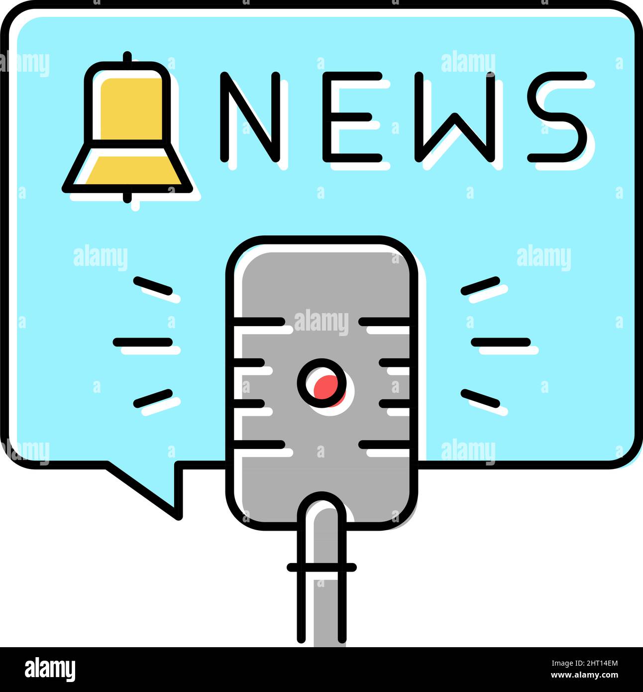 news on radio channel color icon vector illustration Stock Vector Image ...