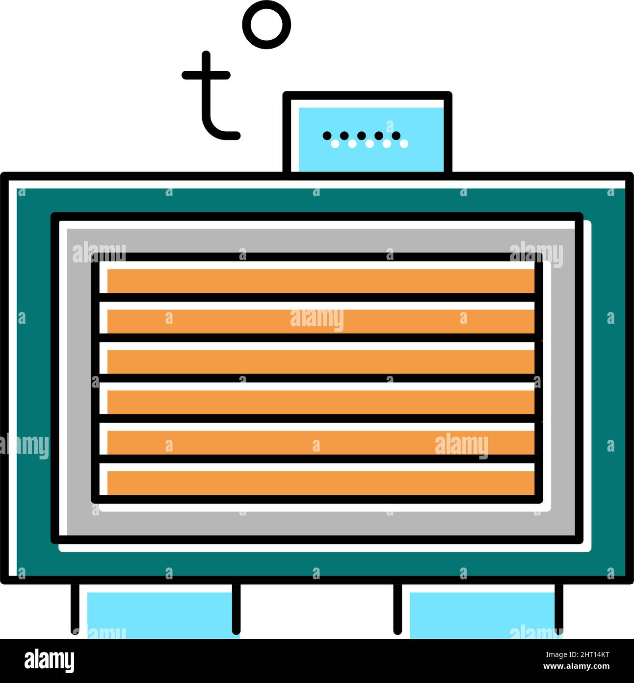 plywood factory heater color icon vector illustration Stock Vector ...