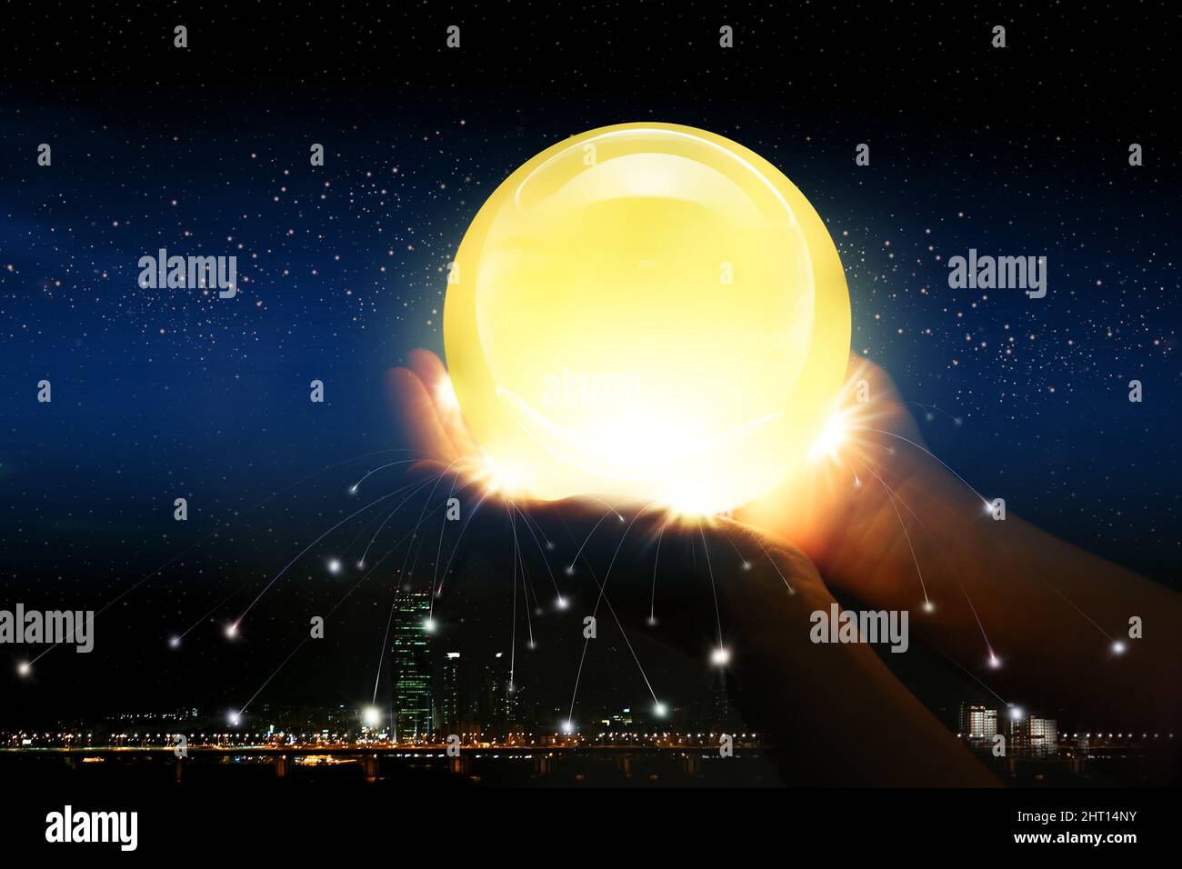 Eco-friendly energy industry, electric energy to light up the dark ...