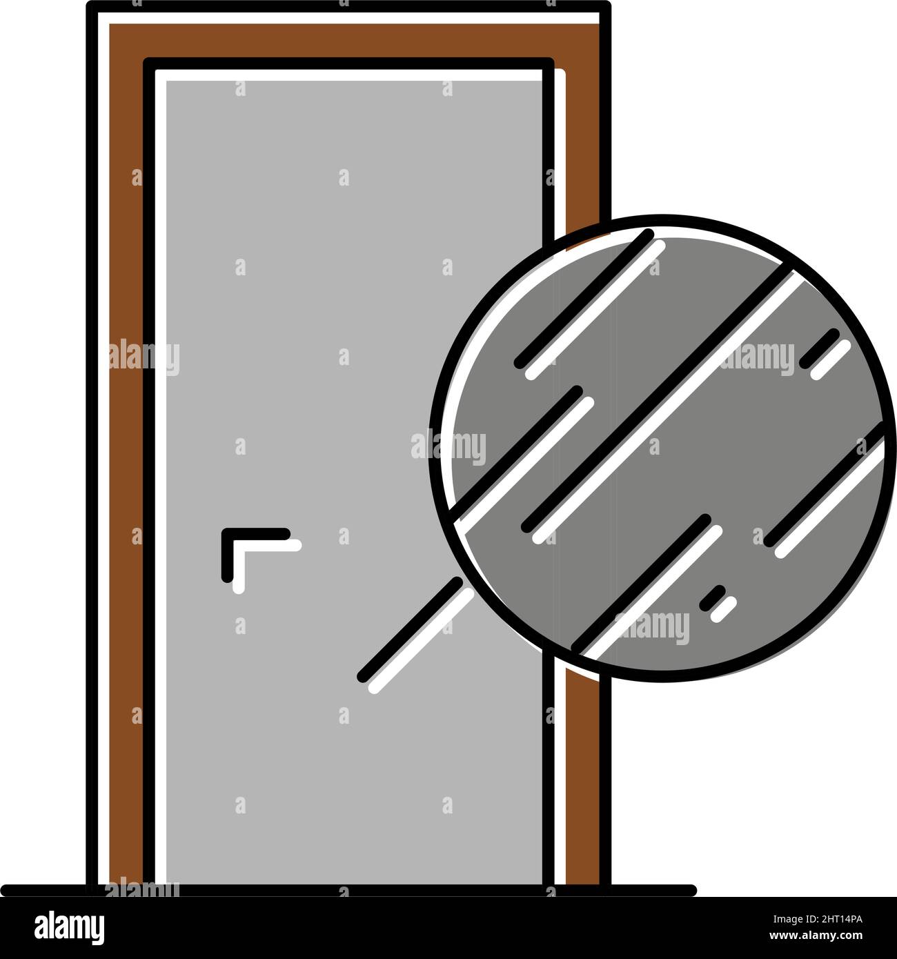 Metallic Material Door Color Icon Vector Illustration Stock Vector Image And Art Alamy