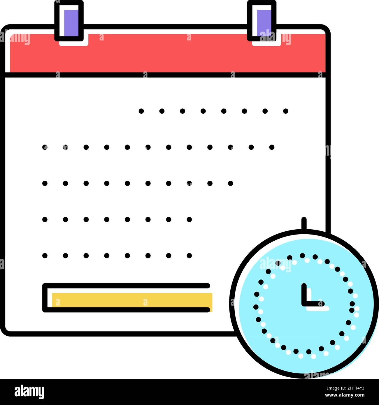 calendar date and time color icon vector illustration Stock Vector ...