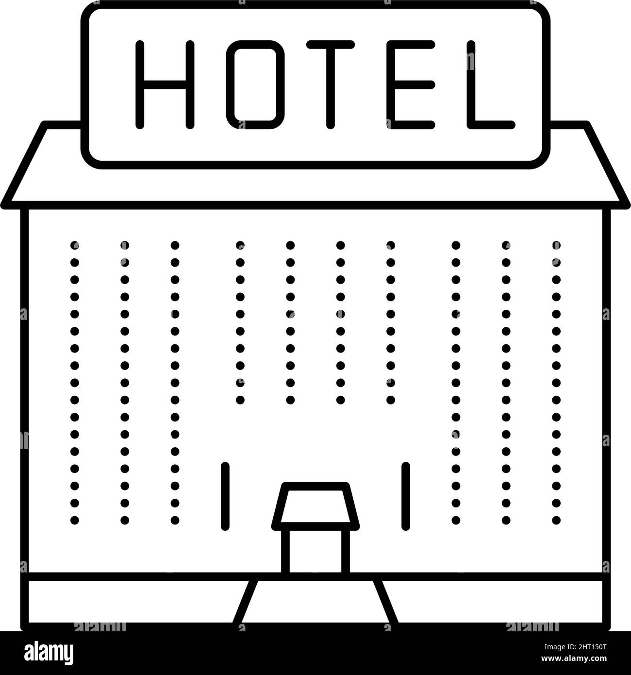 hotel building line icon vector illustration Stock Vector Image & Art ...