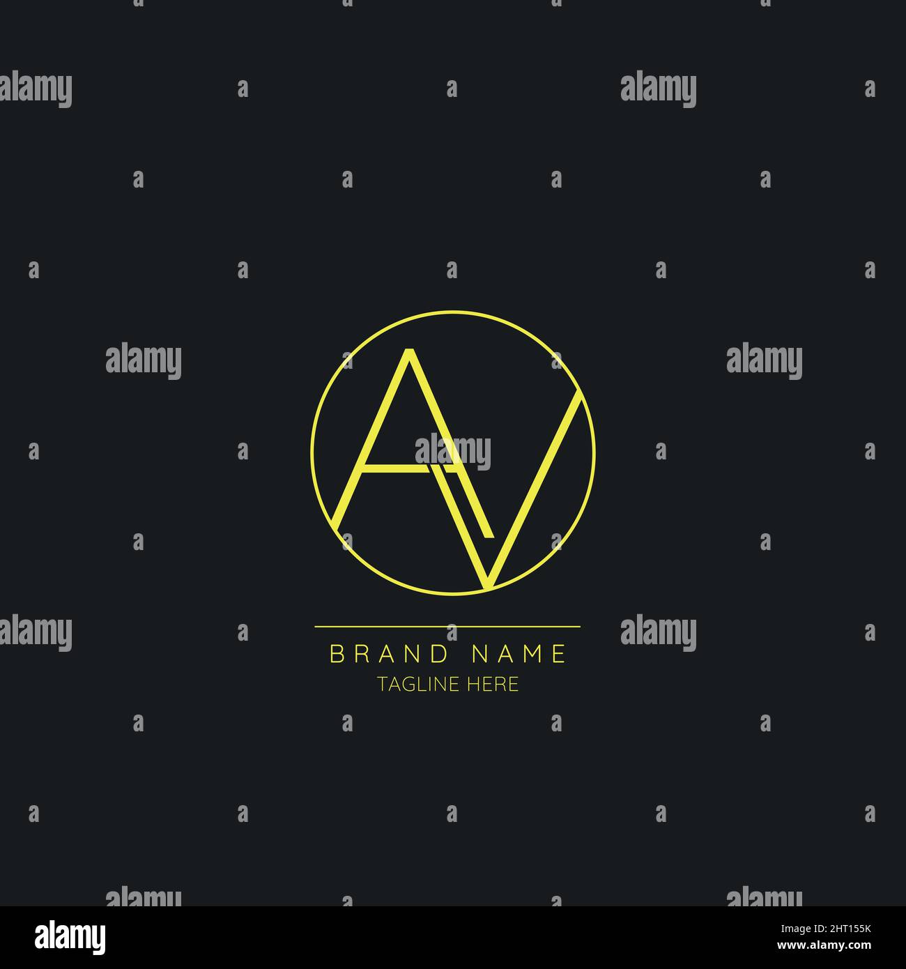 Av logo design hi-res stock photography and images - Alamy