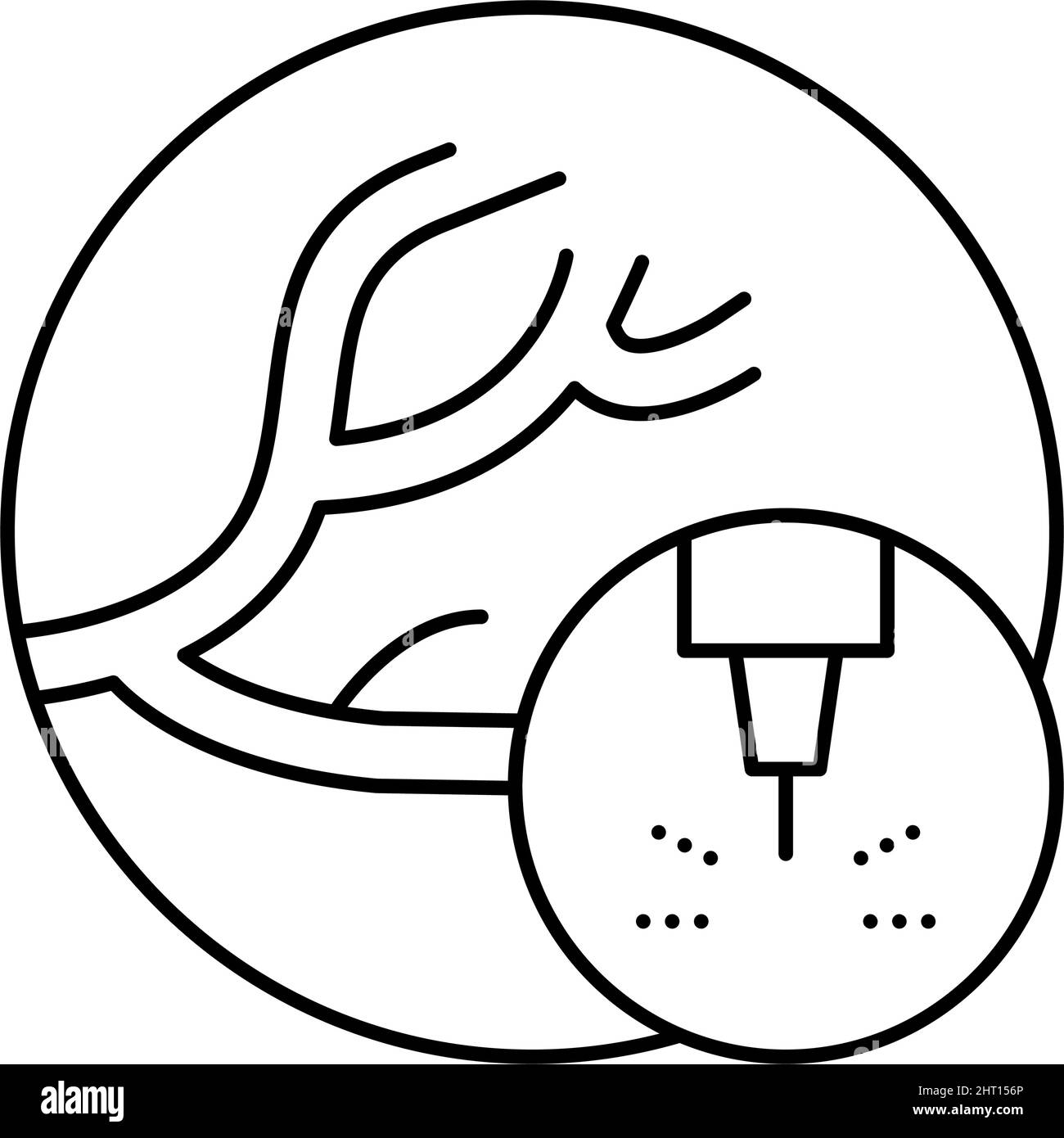 removal of vascular pathologies line icon vector illustration Stock ...