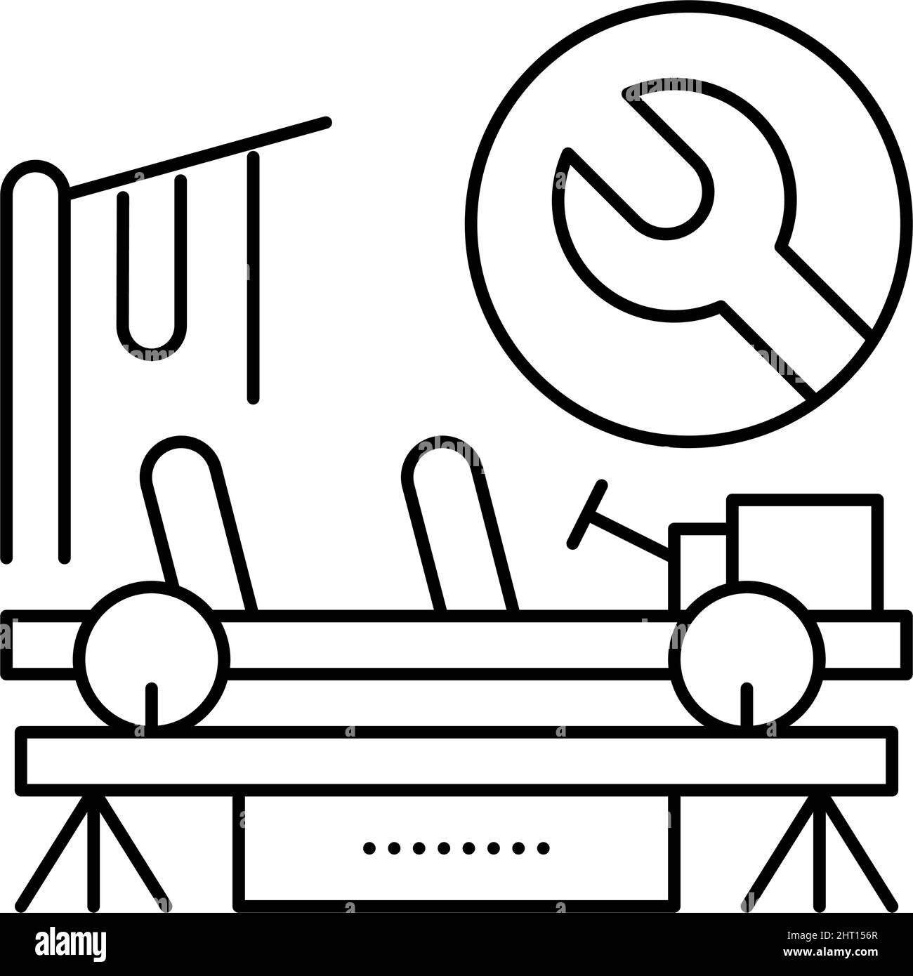 paintless dent repair line icon vector illustration Stock Vector Image ...