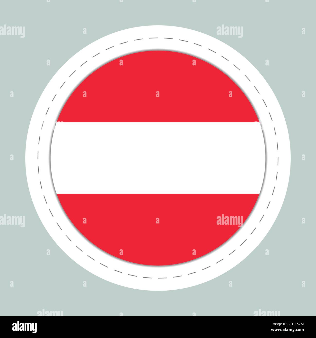 Sticker ball with flag of Austria. Round sphere, template icon ...