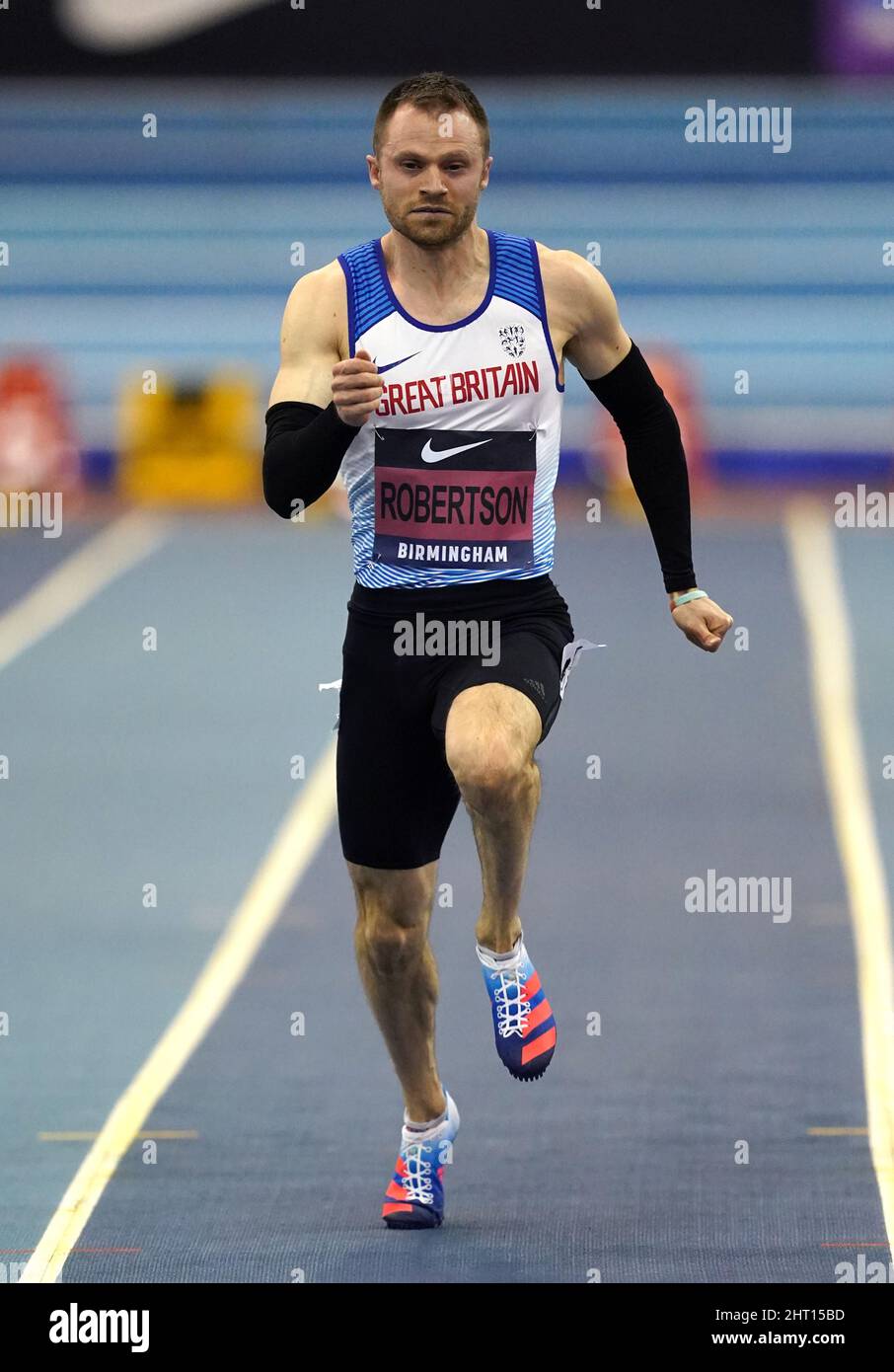 Andrew Robertson during the Men's 60m Heats on day one of the UK ...