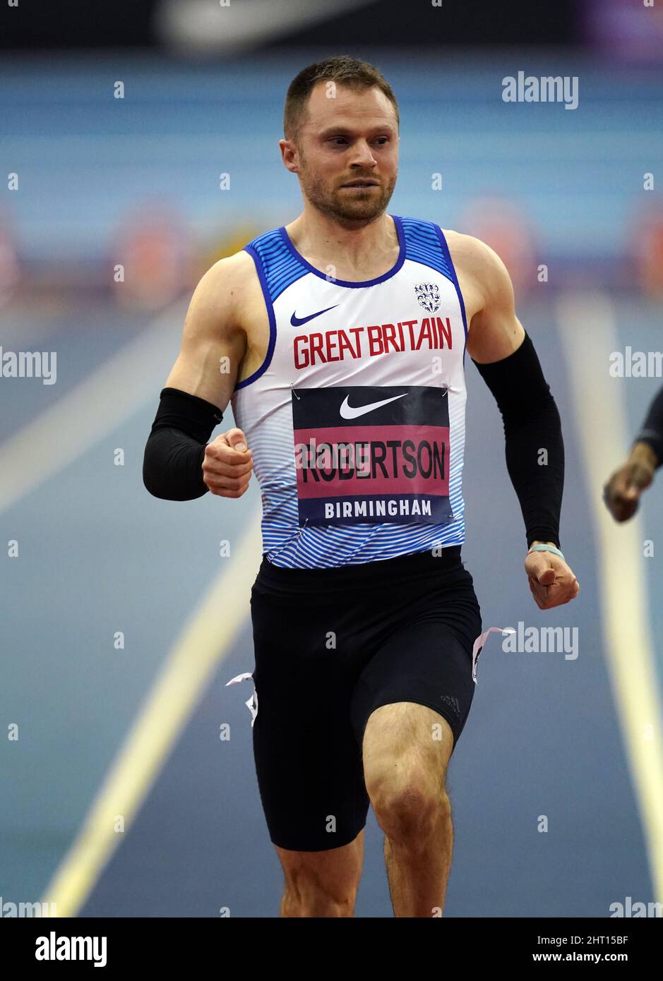 Andrew Robertson during the Men's 60m Heats on day one of the UK ...
