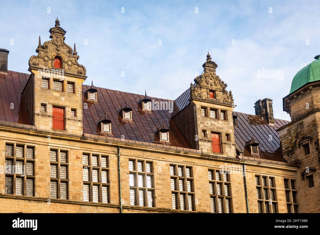 Kronborg is a castle and stronghold in the town of Helsingør, Denmark ...