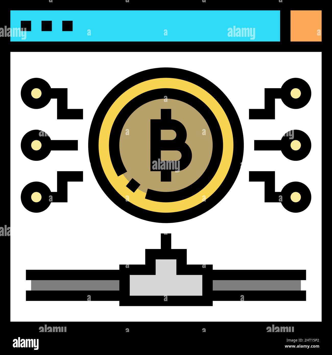 digital token color icon vector illustration Stock Vector Image & Art ...