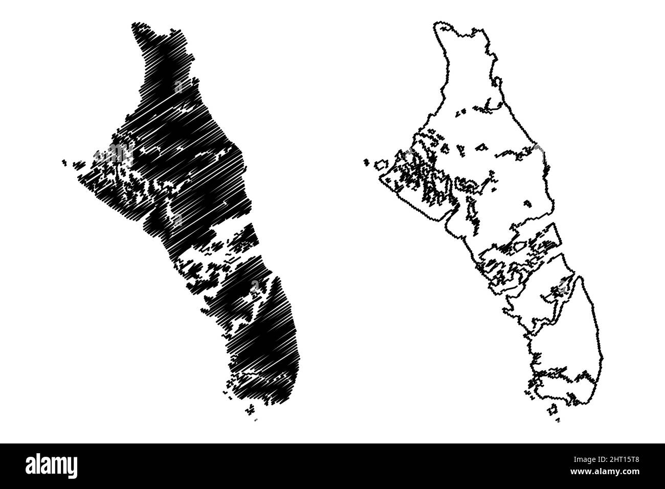 South andros island island map Black and White Stock Photos & Images ...