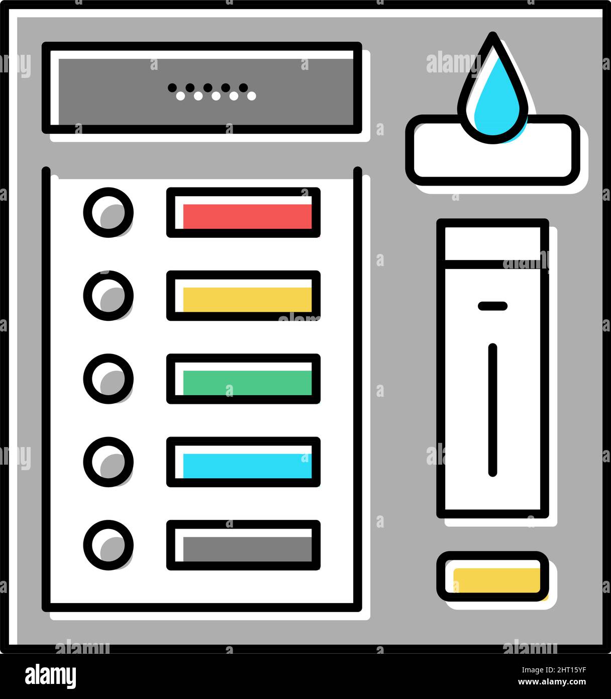 control panel car wash color icon vector illustration Stock Vector ...
