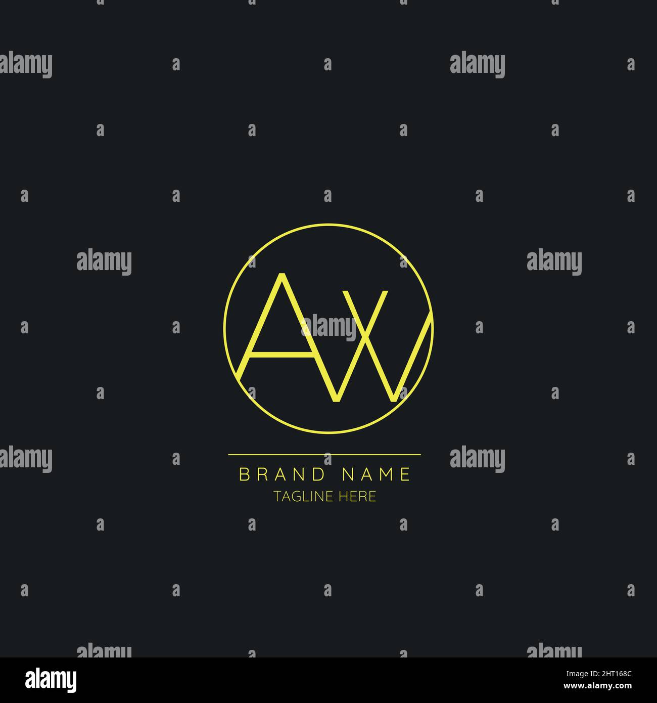 Aw logo design hi-res stock photography and images - Alamy