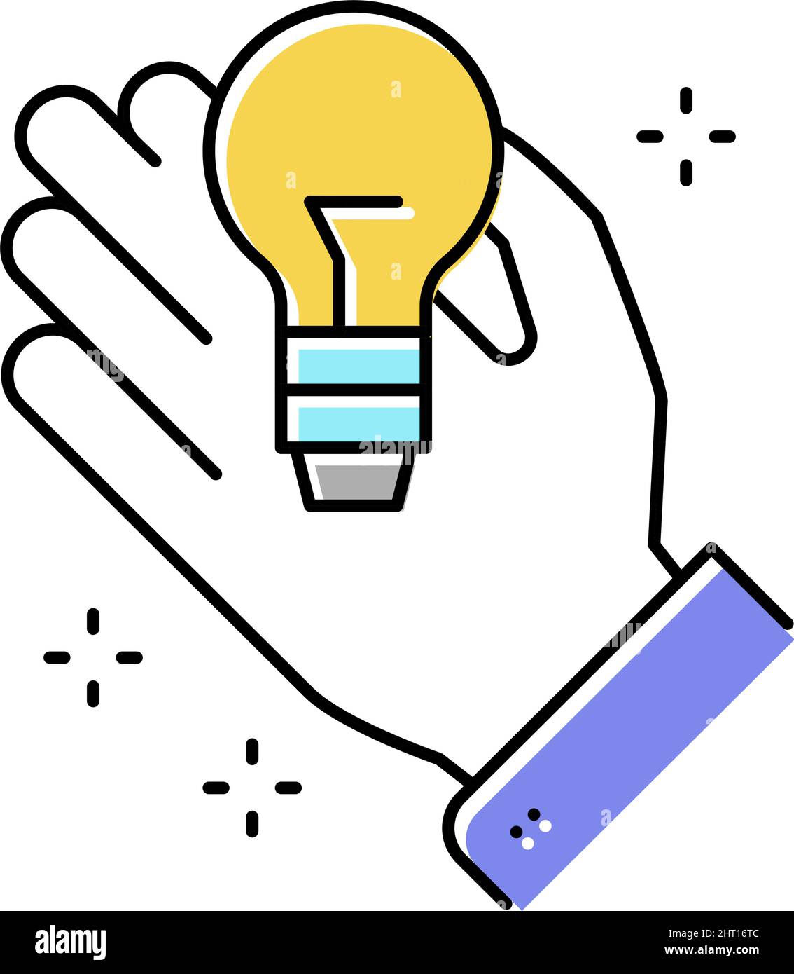 intellectual property management color icon vector illustration Stock ...