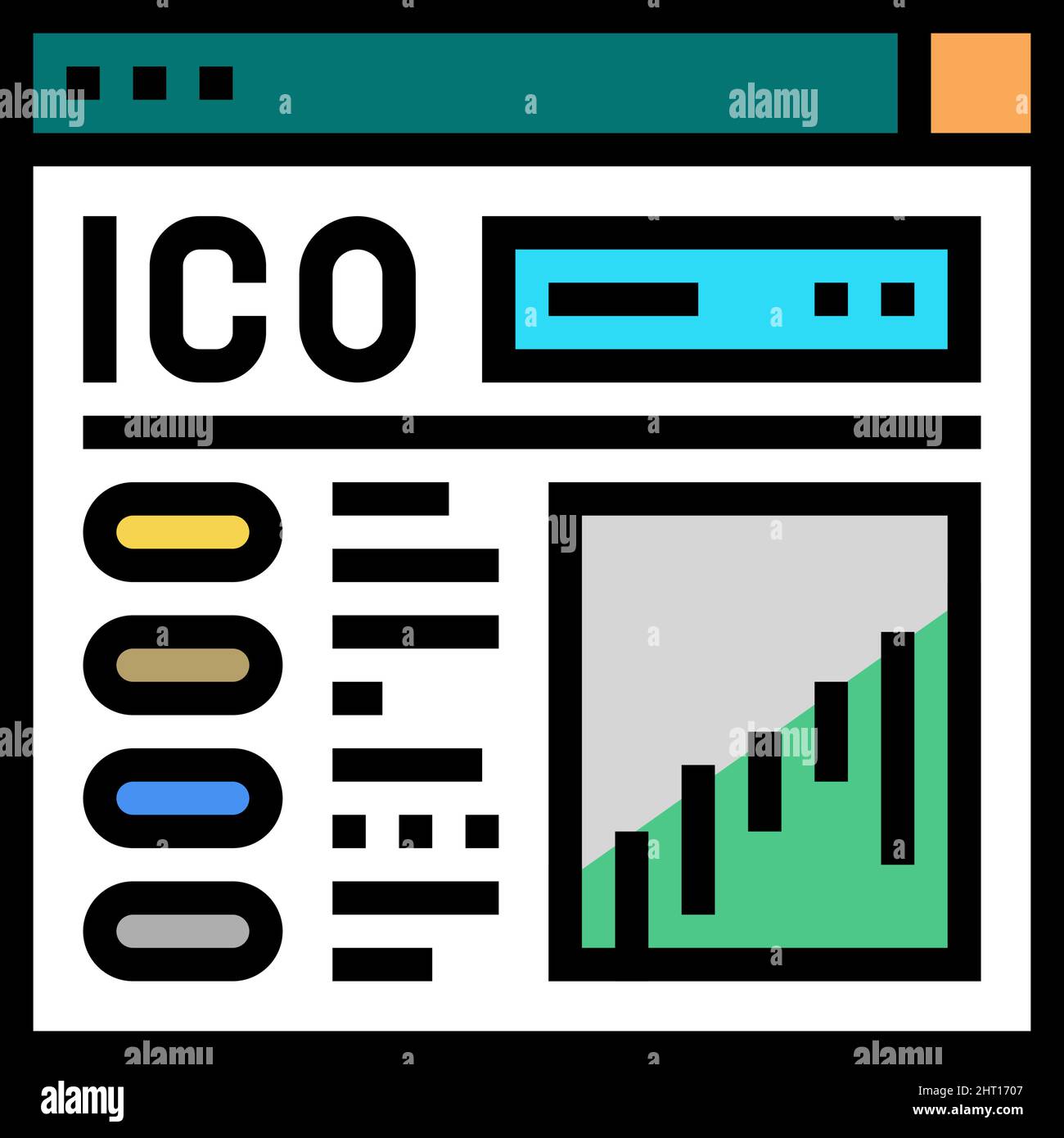 ico market color icon vector illustration Stock Vector Image & Art - Alamy