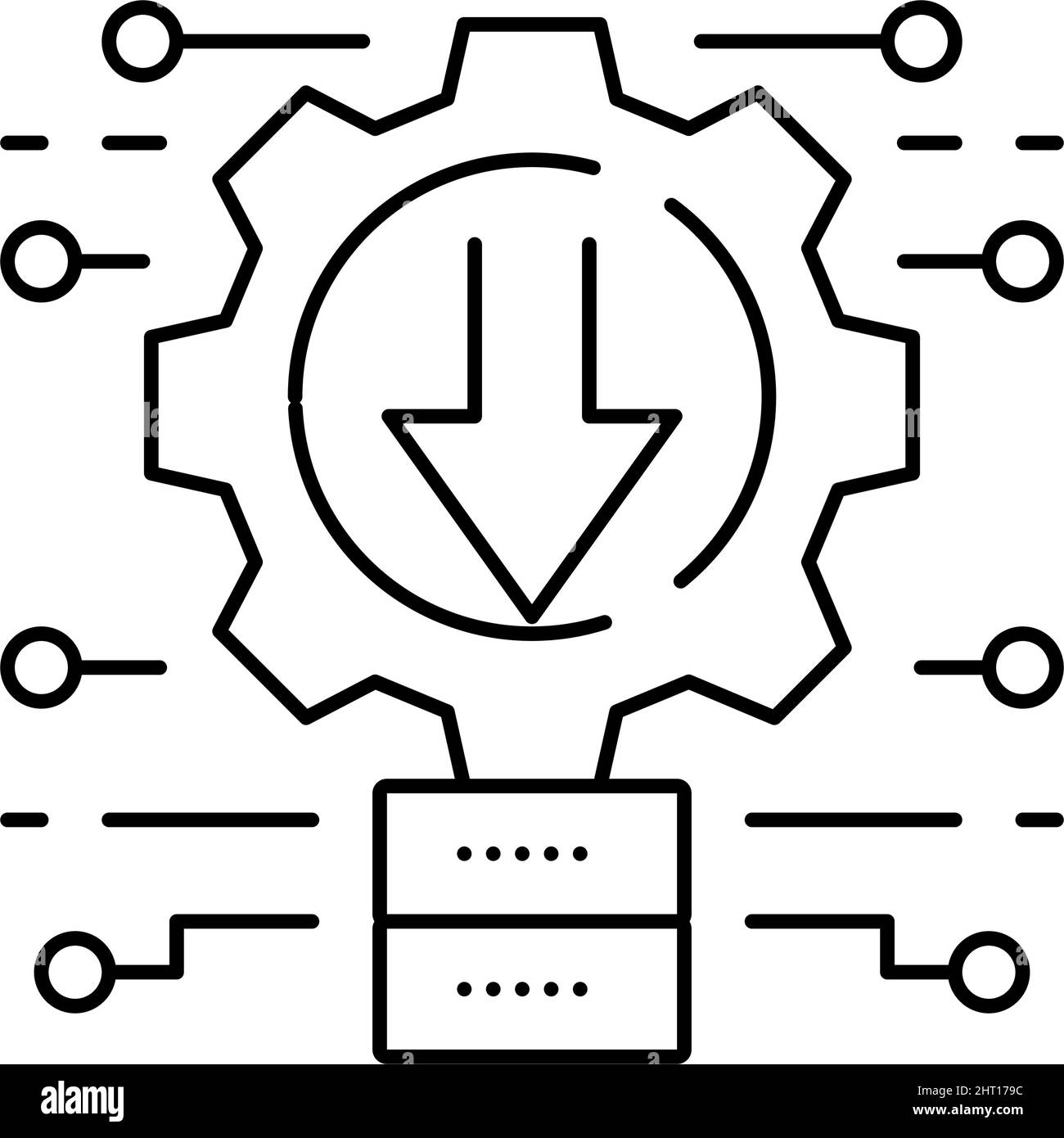 Integration System Line Icon Vector Illustration Stock Vector Image
