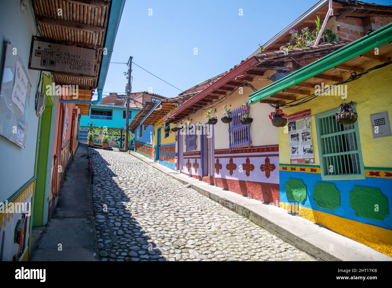 A street in the town of Guatape in Colombia Stock Photo - Alamy