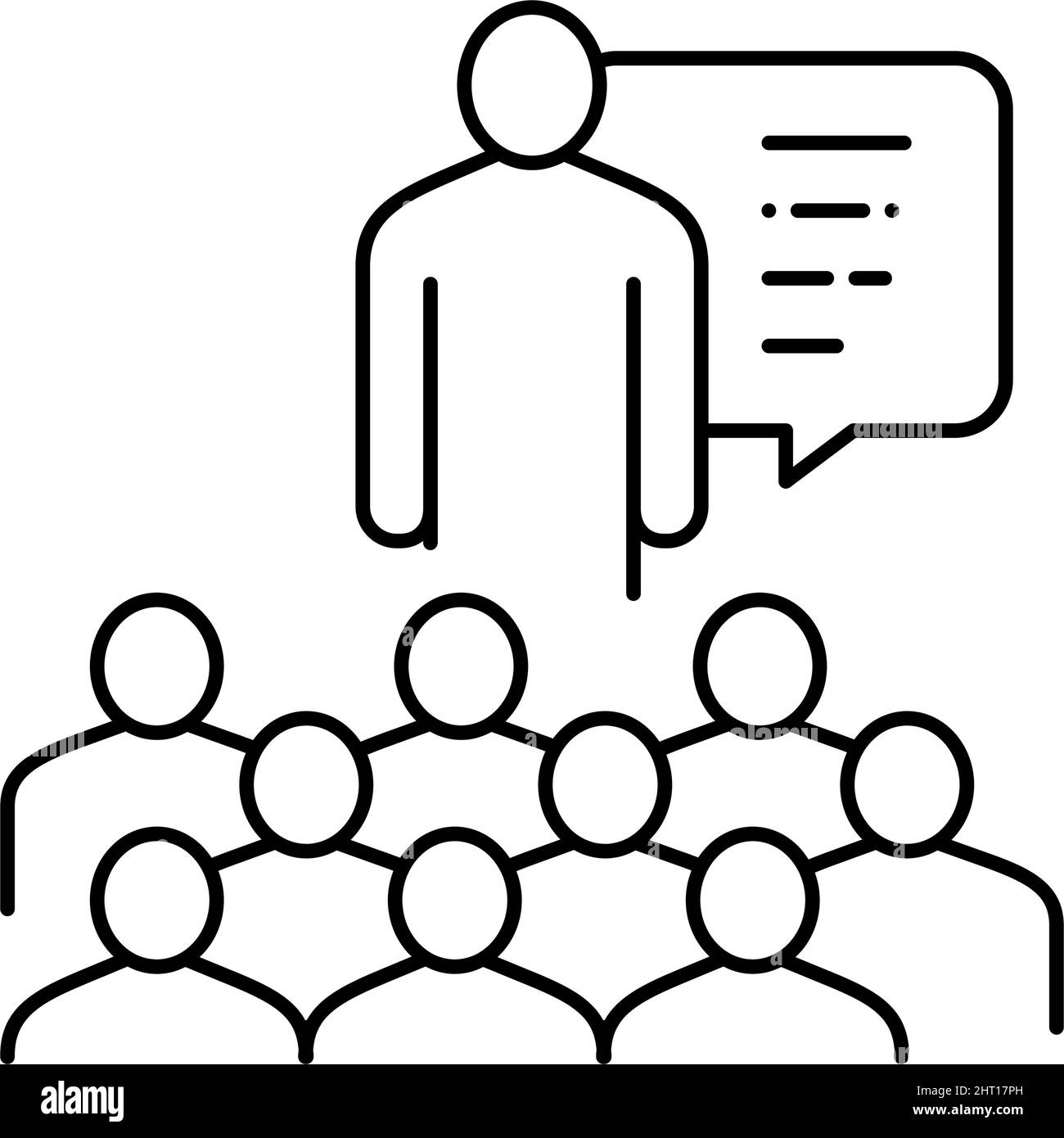 business conference line icon vector illustration Stock Vector Image ...