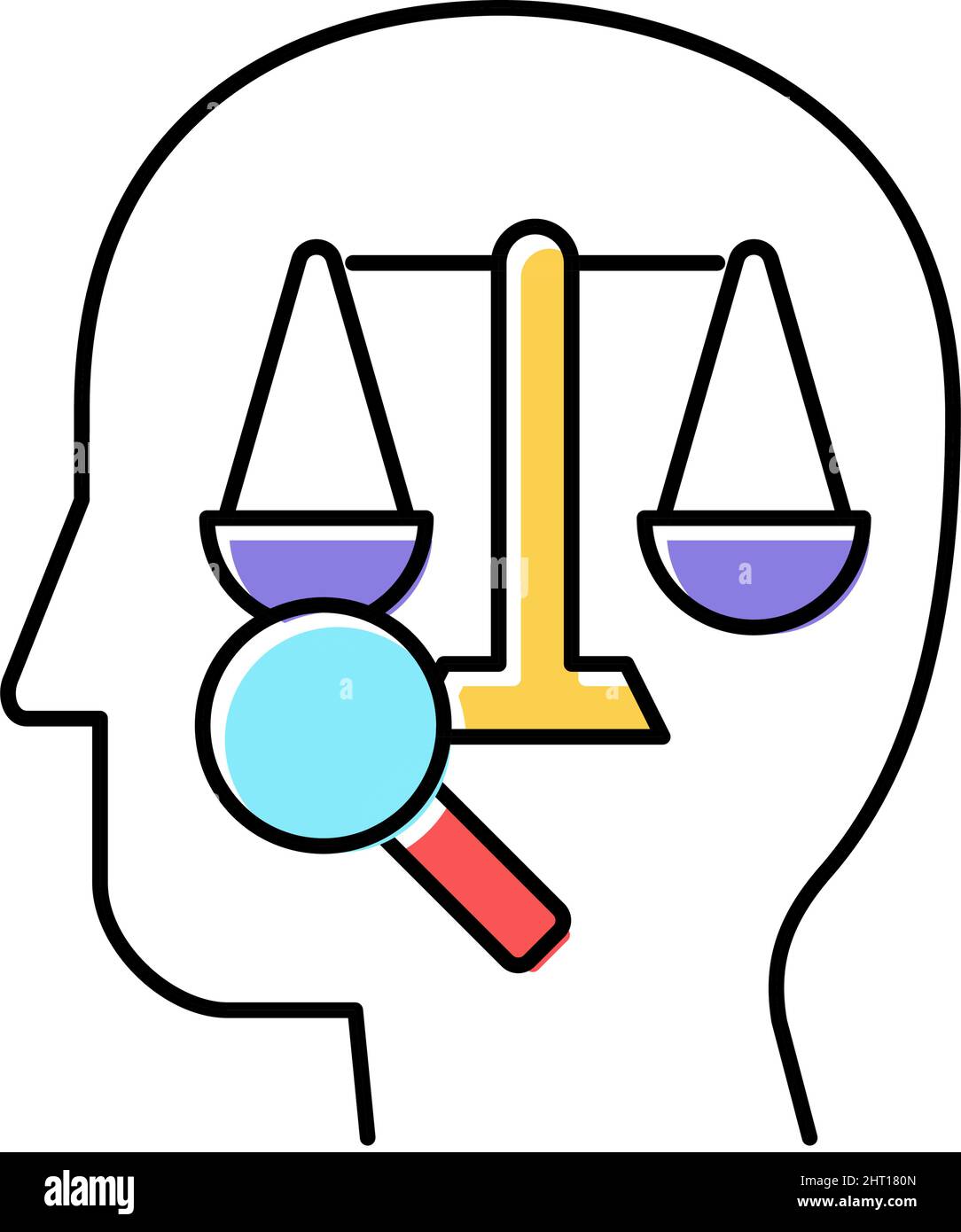 right law dictionary color icon vector illustration Stock Vector Image ...