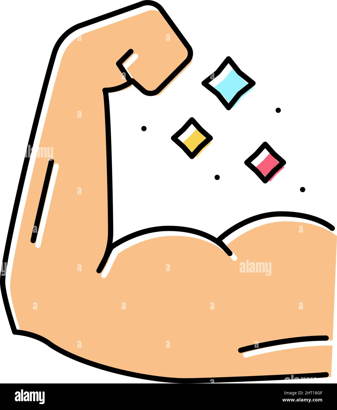 sportsman muscle color icon vector illustration Stock Vector Image ...