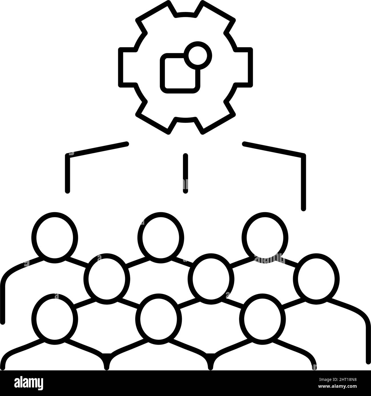 hr work line icon vector illustration Stock Vector Image & Art - Alamy