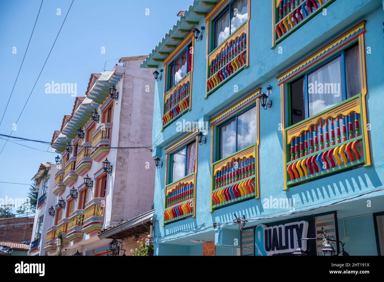A colourful building in Guatape, Colombia Stock Photo - Alamy