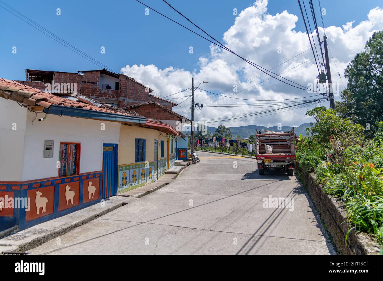 A street in the town of Guatape in Colombia Stock Photo - Alamy