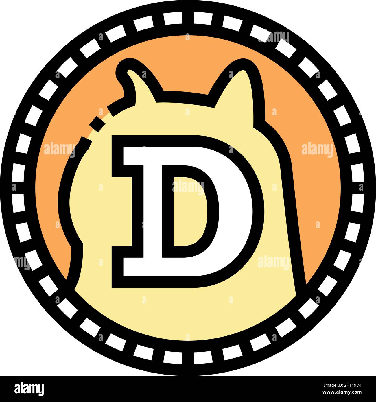 Dogecoin token Stock Vector Images - Alamy
