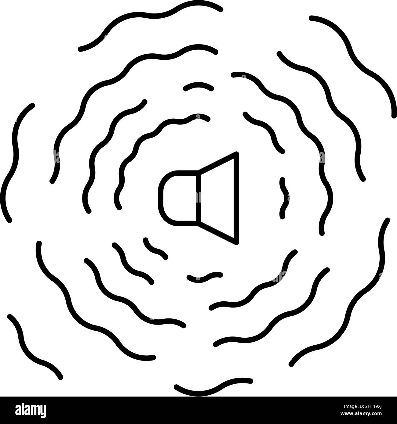 music wave line icon vector illustration Stock Vector Image & Art - Alamy