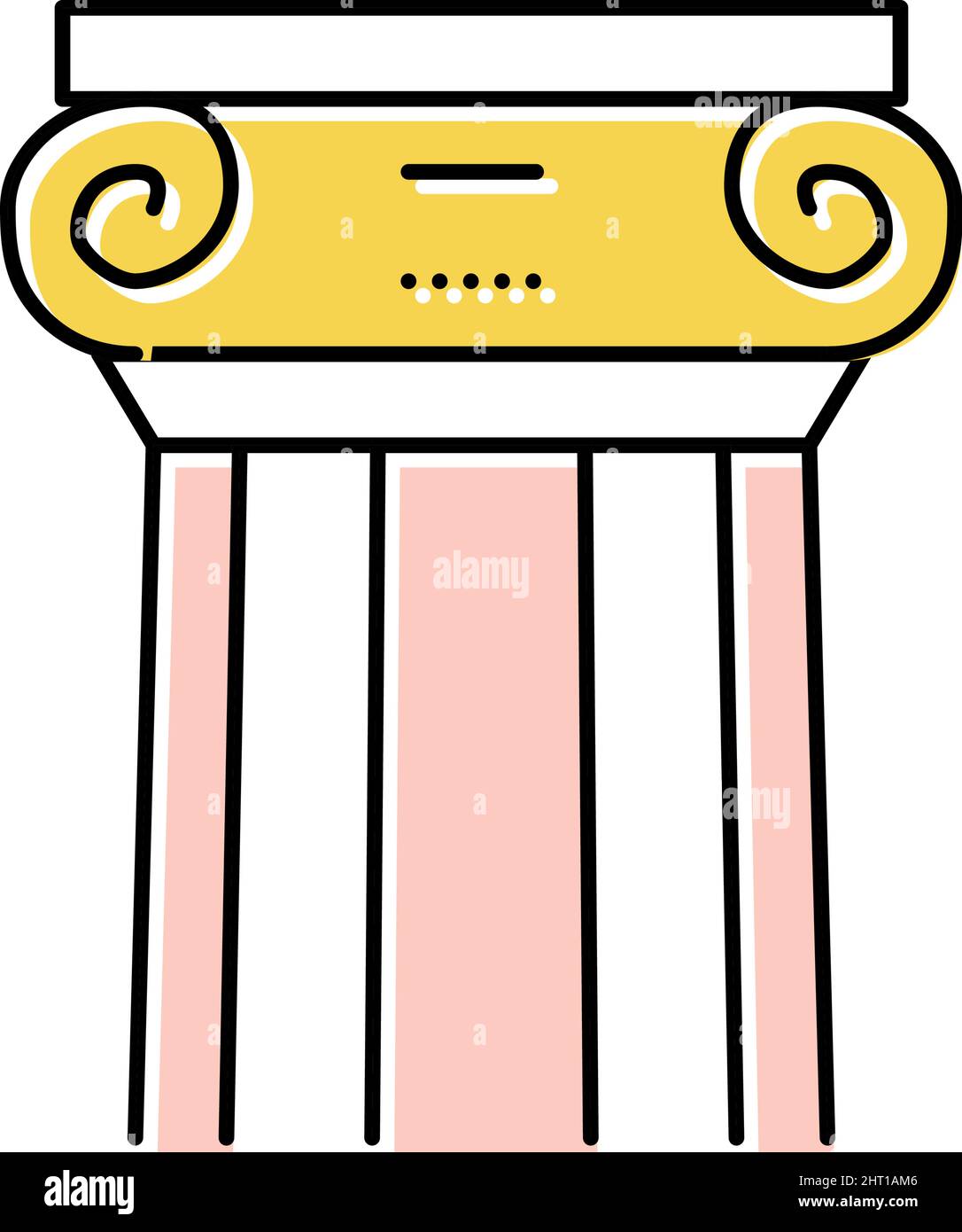 greek column color icon vector color illustration Stock Vector Image ...