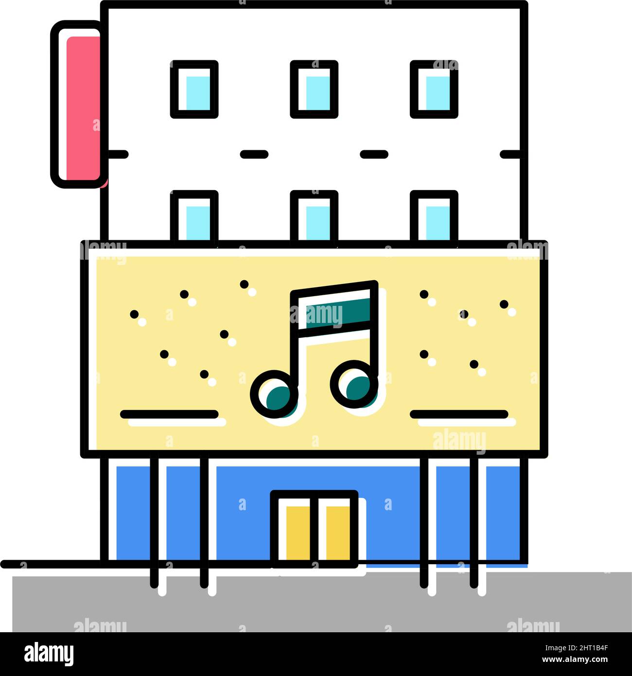 club building color icon vector illustration Stock Vector Image & Art ...