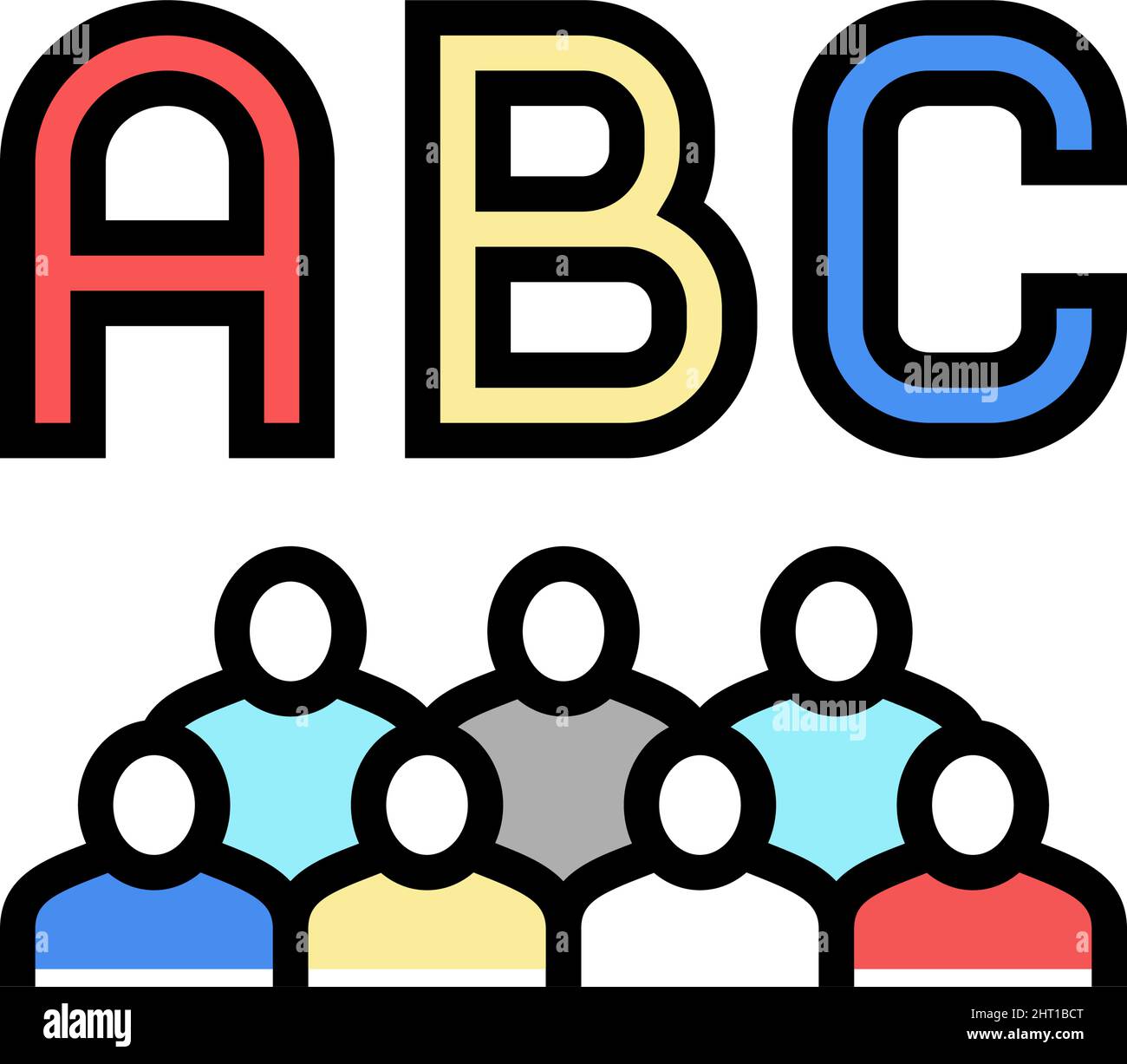 class english color icon vector illustration Stock Vector Image & Art ...