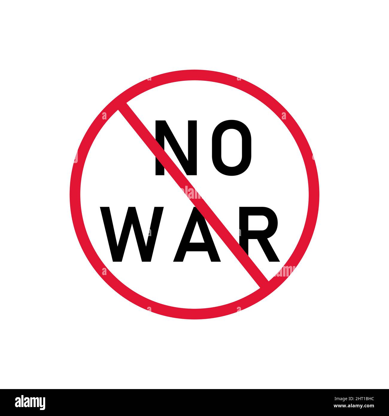 No war vector round sign isolated on white background Stock Vector ...