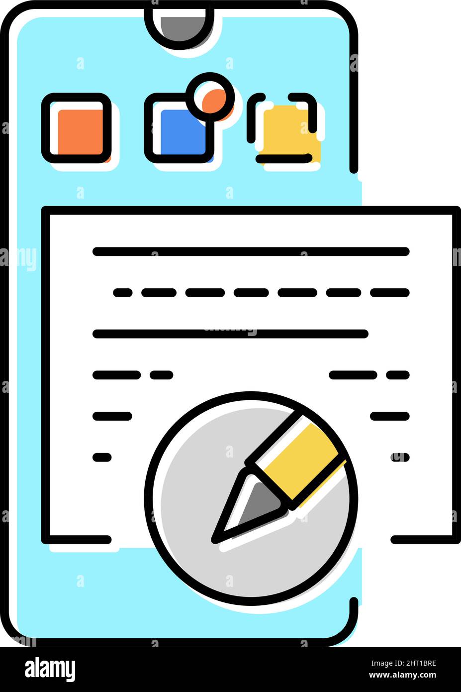 social media copywriting color icon vector illustration Stock Vector ...