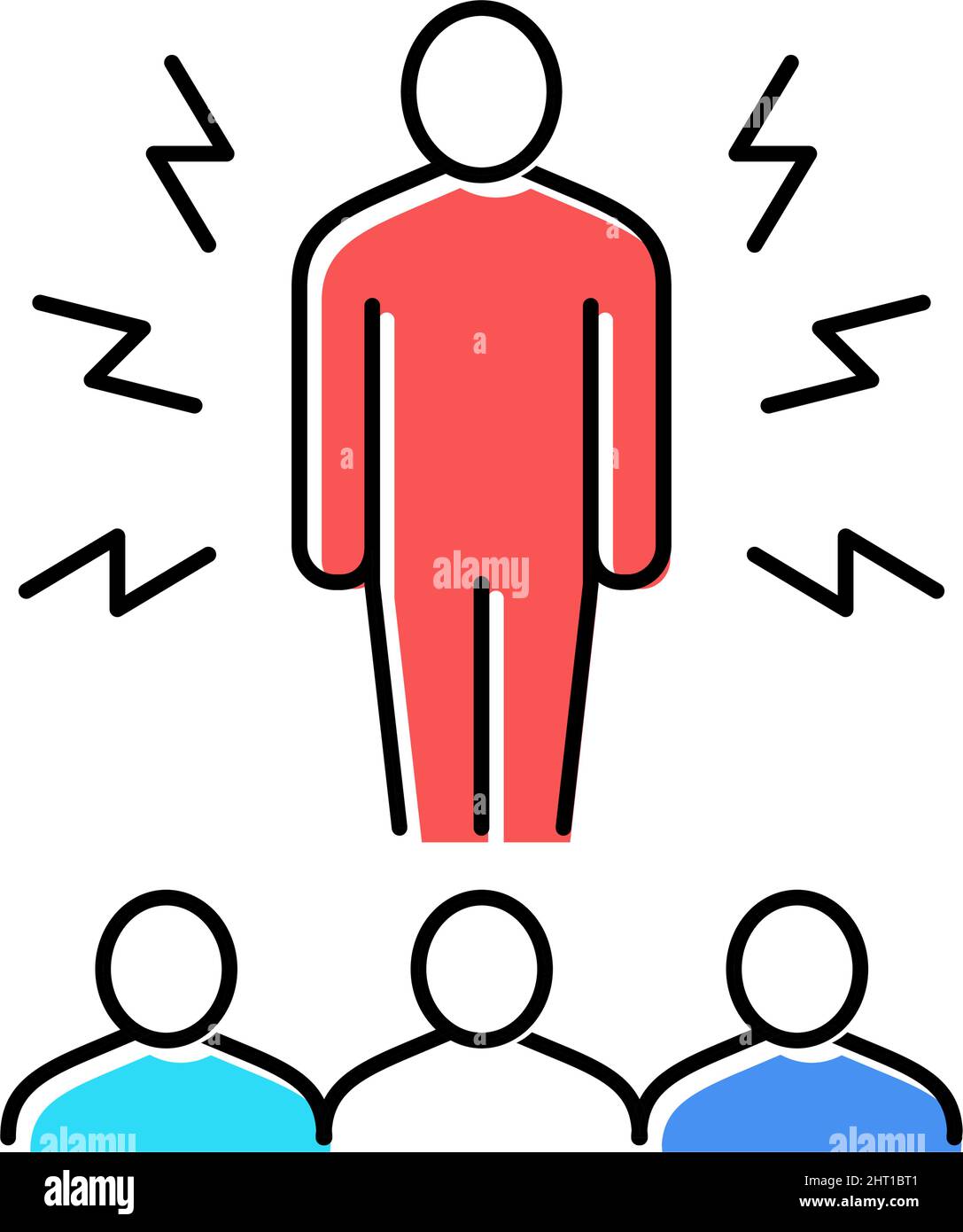 angry worker color icon vector color illustration Stock Vector Image ...