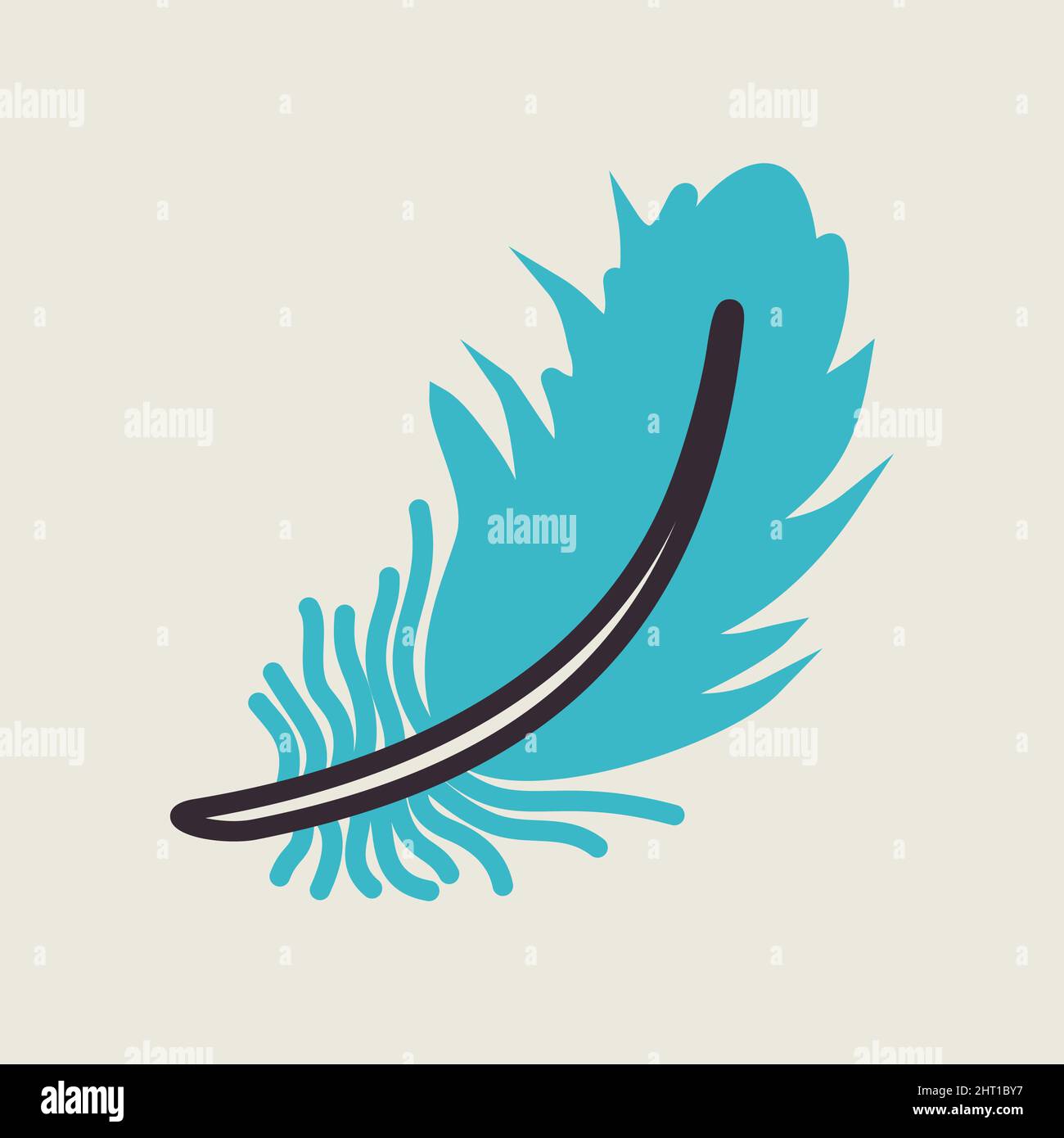 Feather flat icon. Farm animal sign. Graph symbol for your web site ...