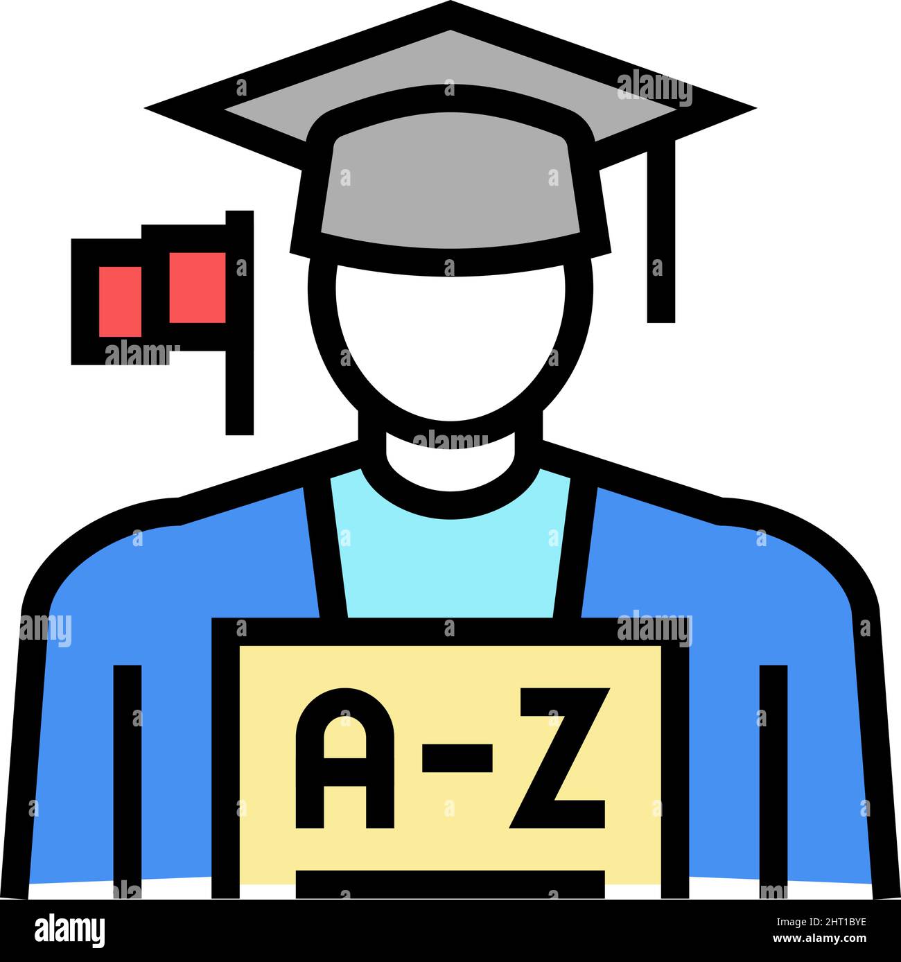 student english color icon vector illustration Stock Vector Image & Art ...